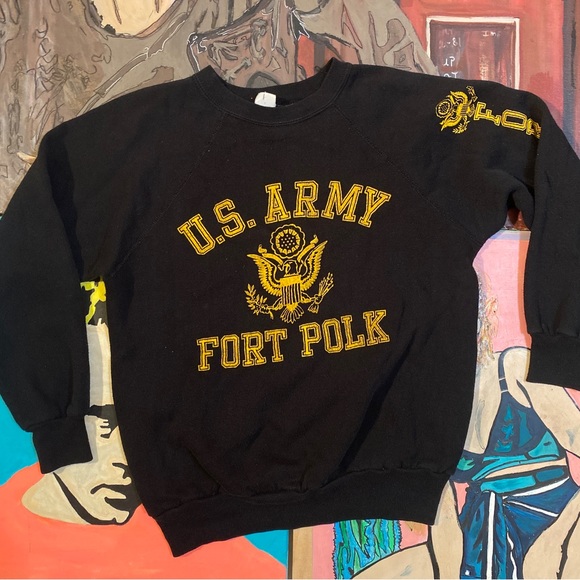 Vintage | Shirts | Vintage Us Army Fort Polk Sweatshirt | Poshmark
